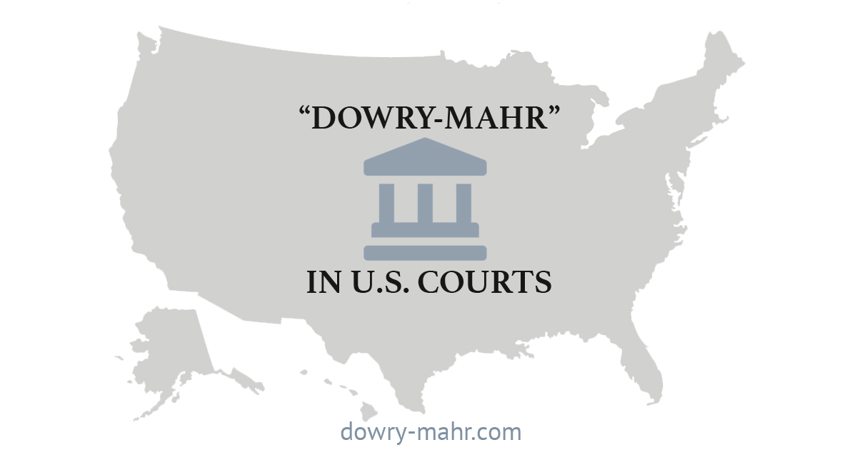 Washington DC Dowry Mahr Cases